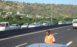 Cambaie: Le carambolage crée un embouteillage depuis le viaduc