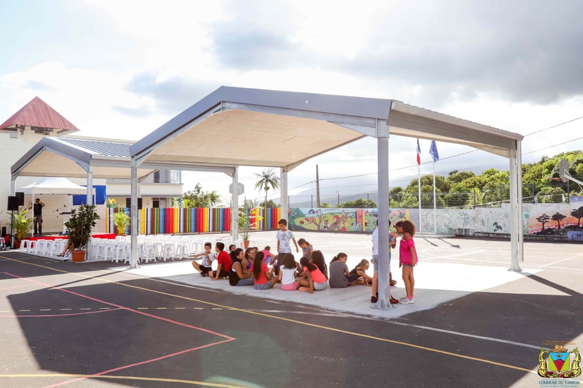 Ecole Iris Hoarau, un préau et un jardin pédagogique inaugurés