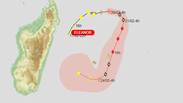 La tempête Eleanor en plein changement de trajectoire