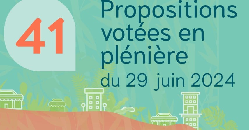 41 propositions votées en plénière du 29 juin 2024