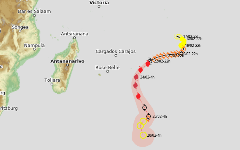 Le cyclone Horacio s’intensifie dans l’océan Indien, sans menace pour ...